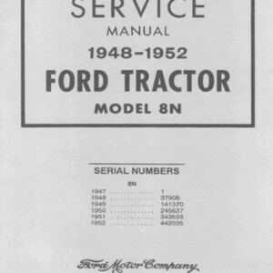 Ford 8n Parts Operators and Workshop Manuals the FULL SET - Etsy