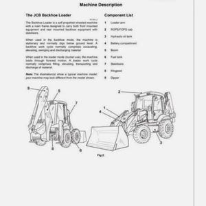 JCB 3CX, 4CX PRECISION CONTROL Backhoe Loader Operators Manual - Etsy