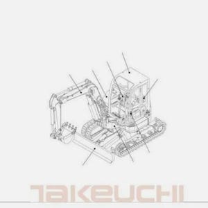 Takeuchi TB53FR Excavator Workshop and Parts Manuals Set of 3 Manuals ...