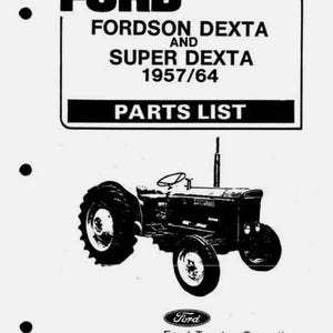 Ford Dexter and Super Dexter 1957 to 64 Parts Manual - Etsy