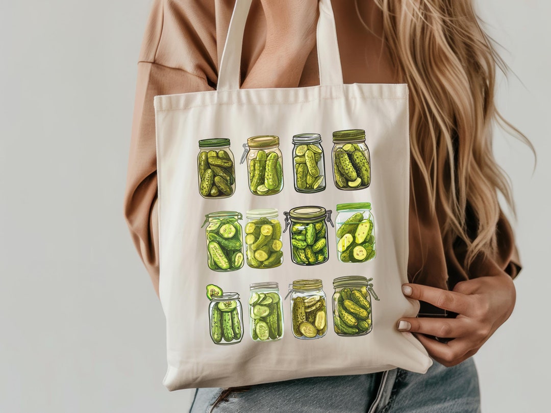 Vintage Pickles Tote Bag, Canned Pickles Tote, Pickle Lovers Gift ...