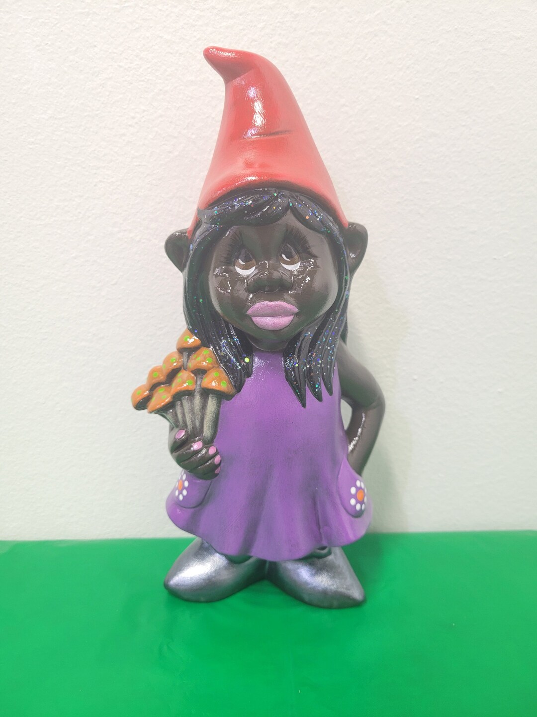 Hand Painted African American Female Garden Gnome - Etsy