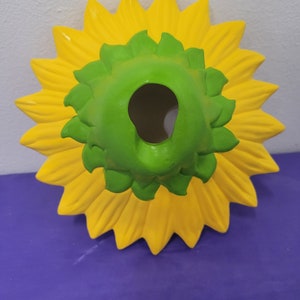 Hand Painted Ceramic Sunflower Decoration - Etsy