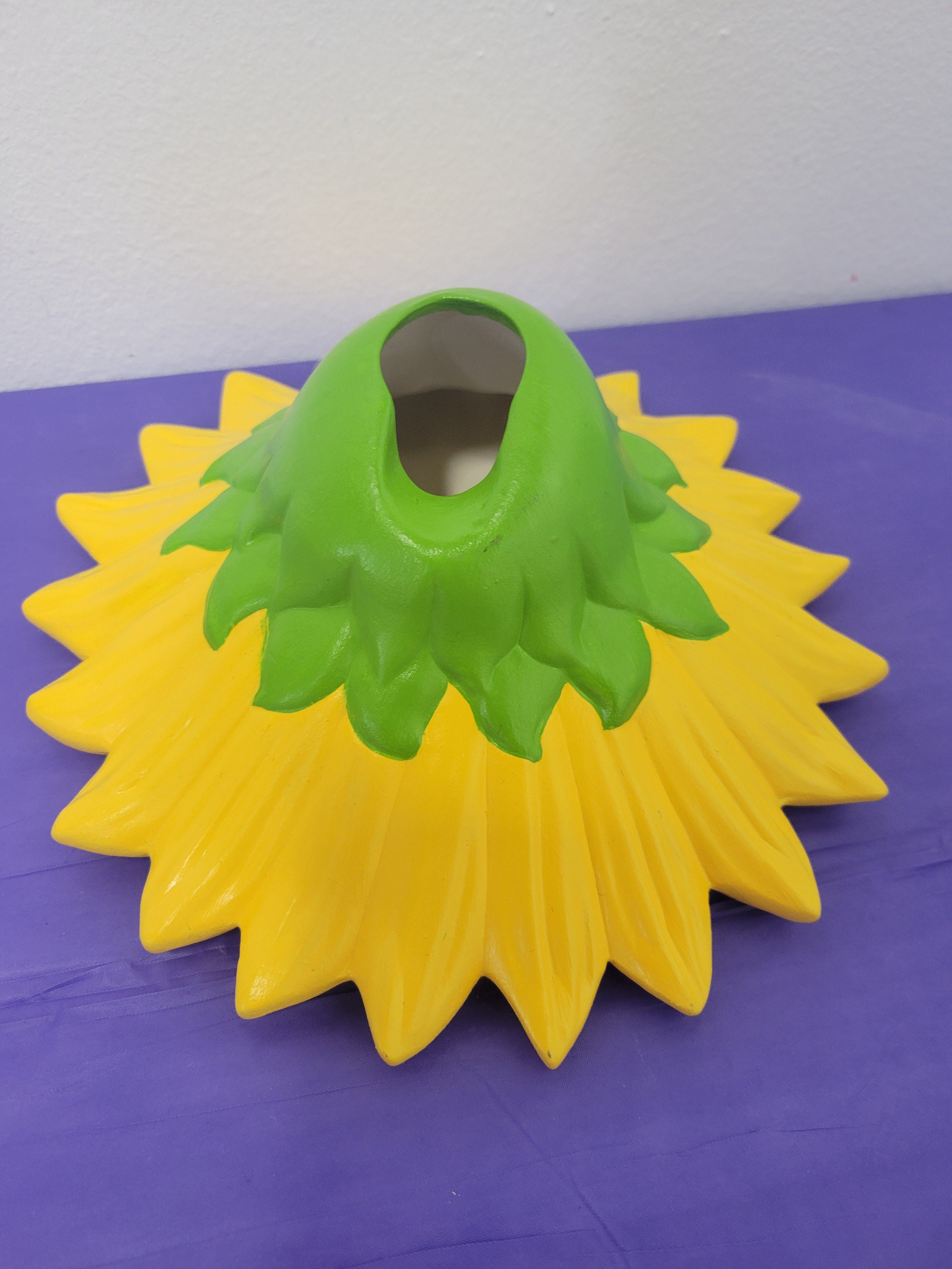 Hand Painted Ceramic Sunflower Decoration - Etsy