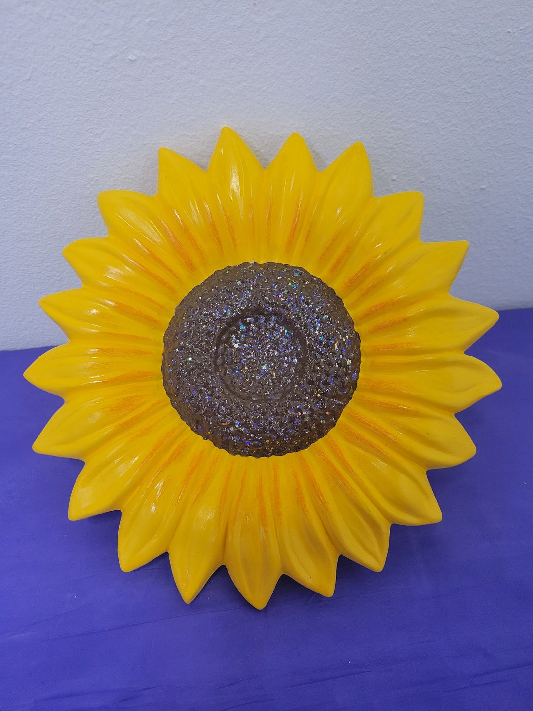 Hand Painted Ceramic Sunflower Decoration - Etsy