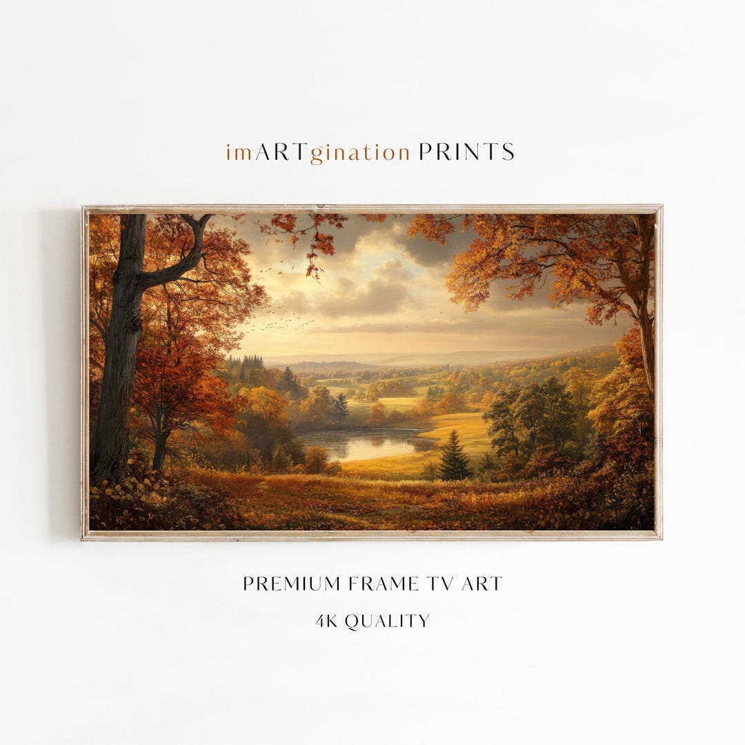 Samsung Fall Frame TV Art Vintage Autumn Landscape Art for Frame Tv ...