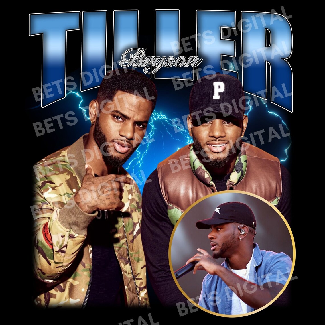Bryson Tiller PNG Shirt Design. PNG Digital 4500x5100 Px. Hiphop, Rap ...