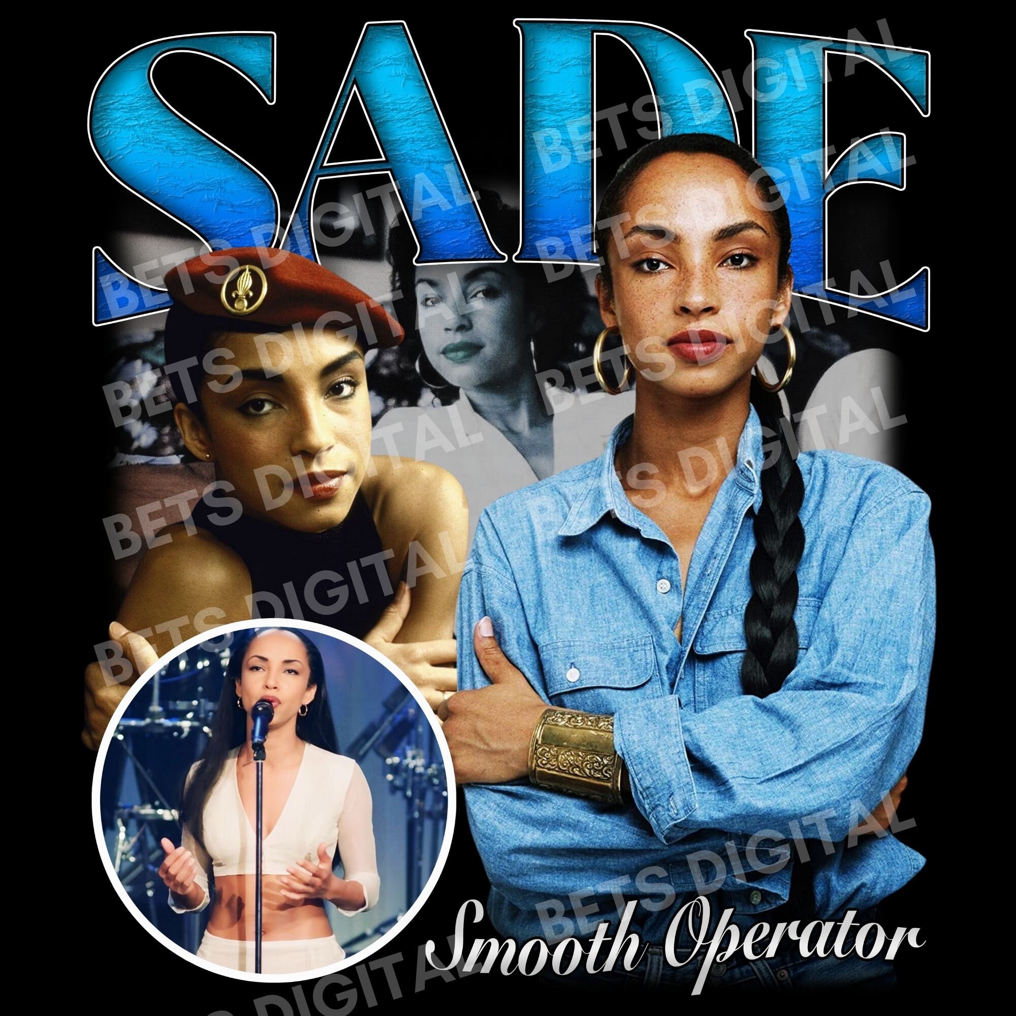Sade Adu PNG Sade Adu T-shirt, Vintage Sade Adu Shirt, Sade Adu Tee ...