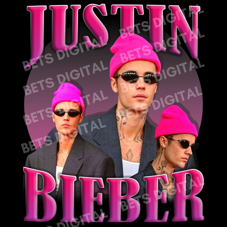Justin Bieber T Shirt Design PNG Instant Download Bootleg Tee. Instant ...