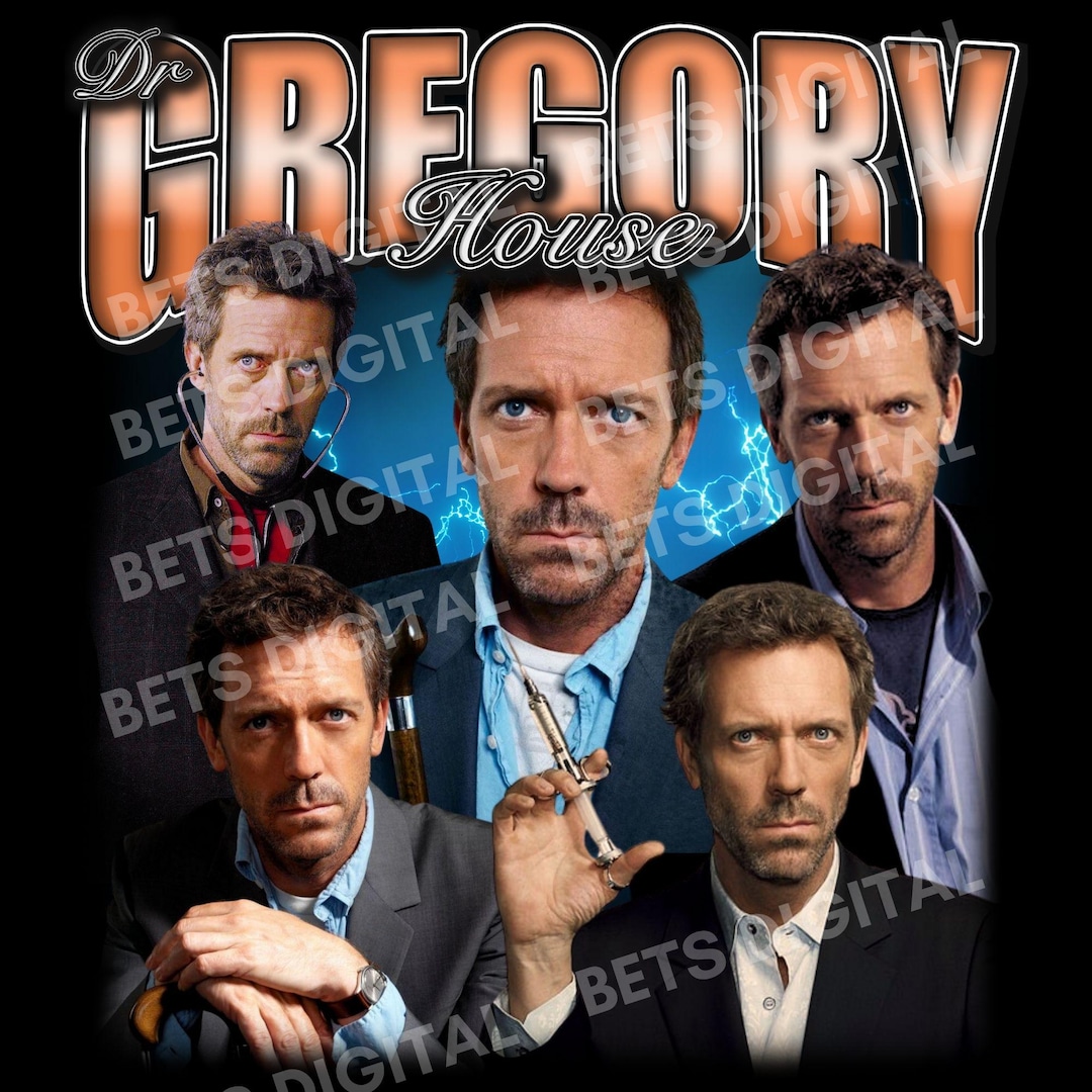 Gregory House PNG T Shirt Design. PNG Digital 4500x5100 Px. Retro, 90s ...