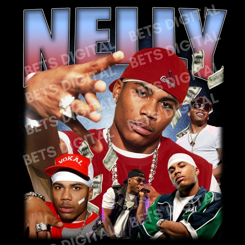 Nelly PNG T Shirt Design. PNG Digital 4500x5100 Px. Retro, 90s Vintage ...