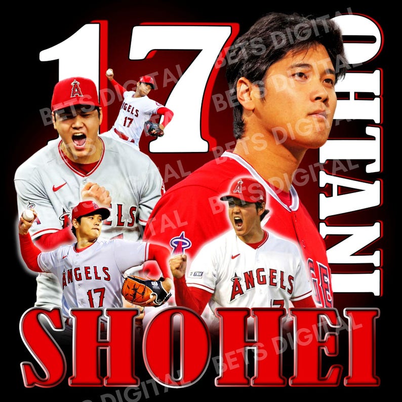 Shohei Ohtani PNG T Shirt Design. PNG Digital 4500x5100 Px. Retro, 90s ...
