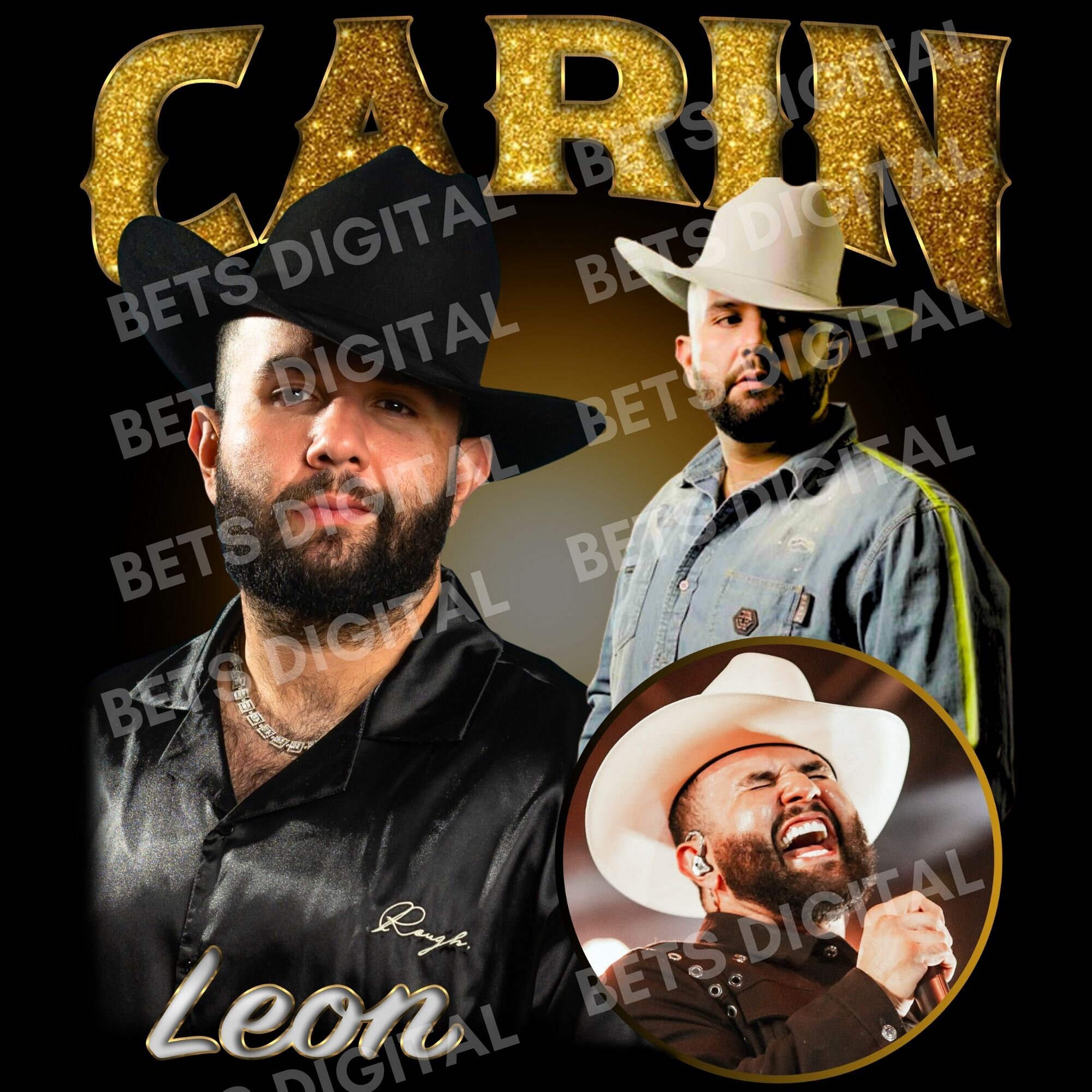 Carin Leon T Shirt Design. PNG Digital 4500x5100 Px. Retro, 90s Vintage ...