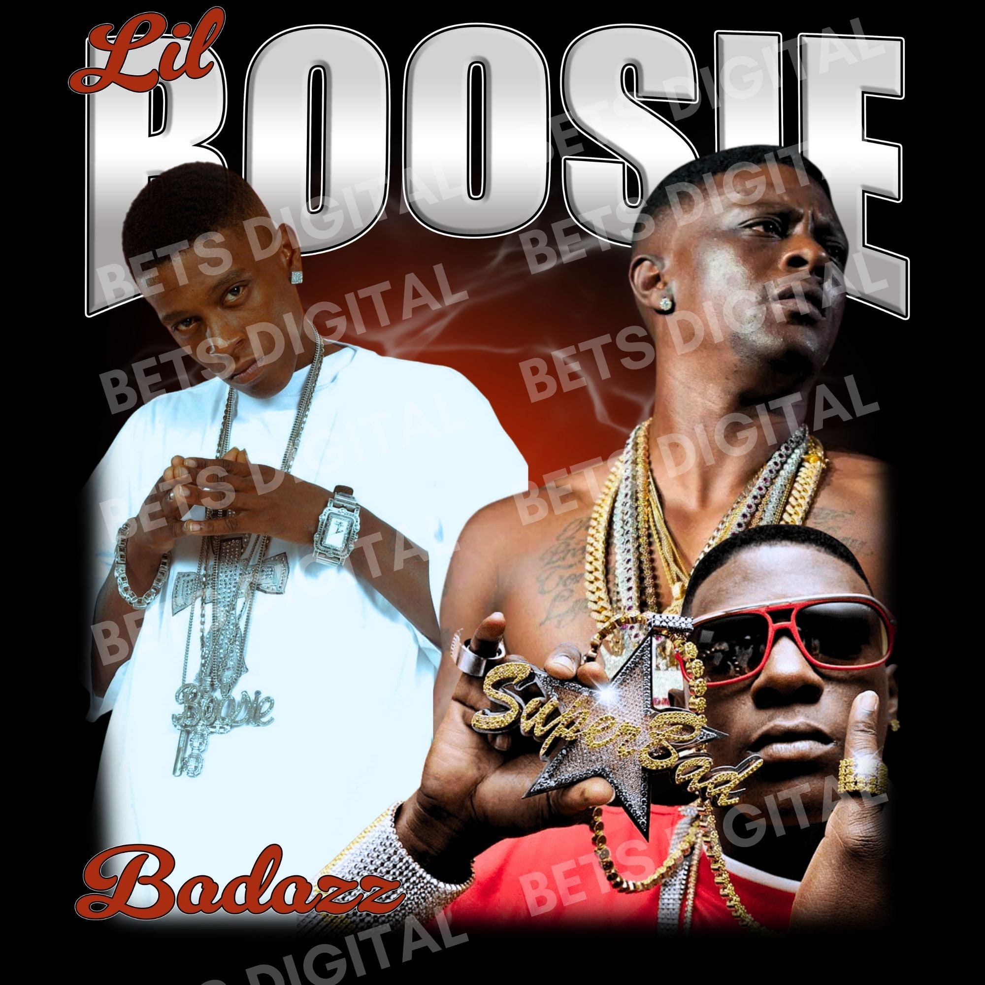 Lil Boosie T Shirt Design. PNG Digital 4500x5100 Px. Retro, 90s Vintage ...