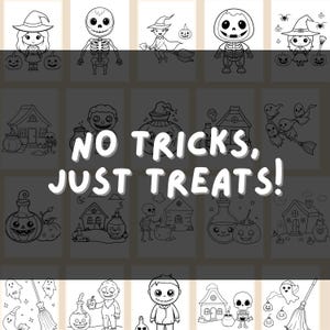 100 Halloween Coloring Pages, Cozy Friendly Halloween Coloring Bundle ...