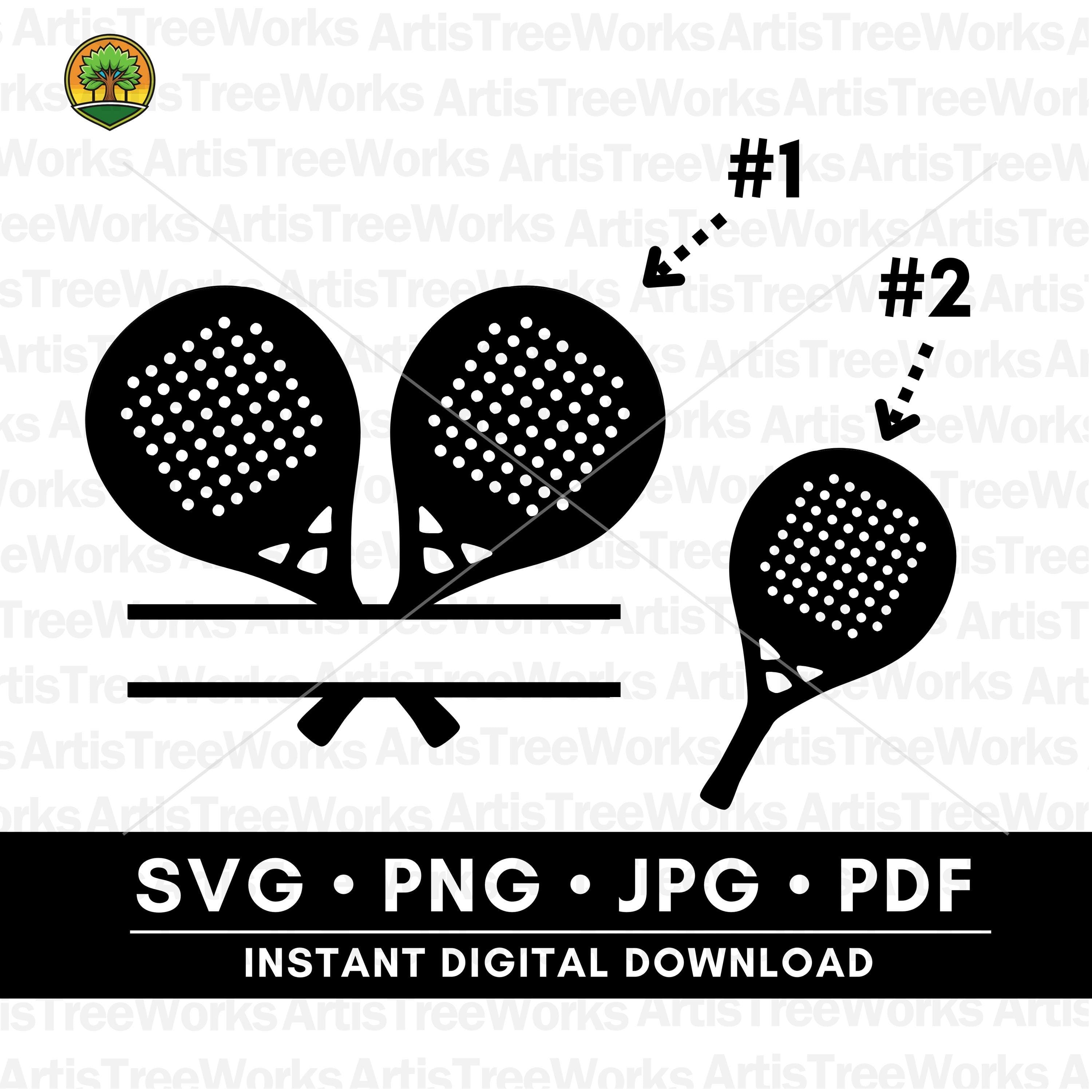 Padel Racket SVG, Padel Tennis SVG, Padel Name Tag, Padel Racket Split ...
