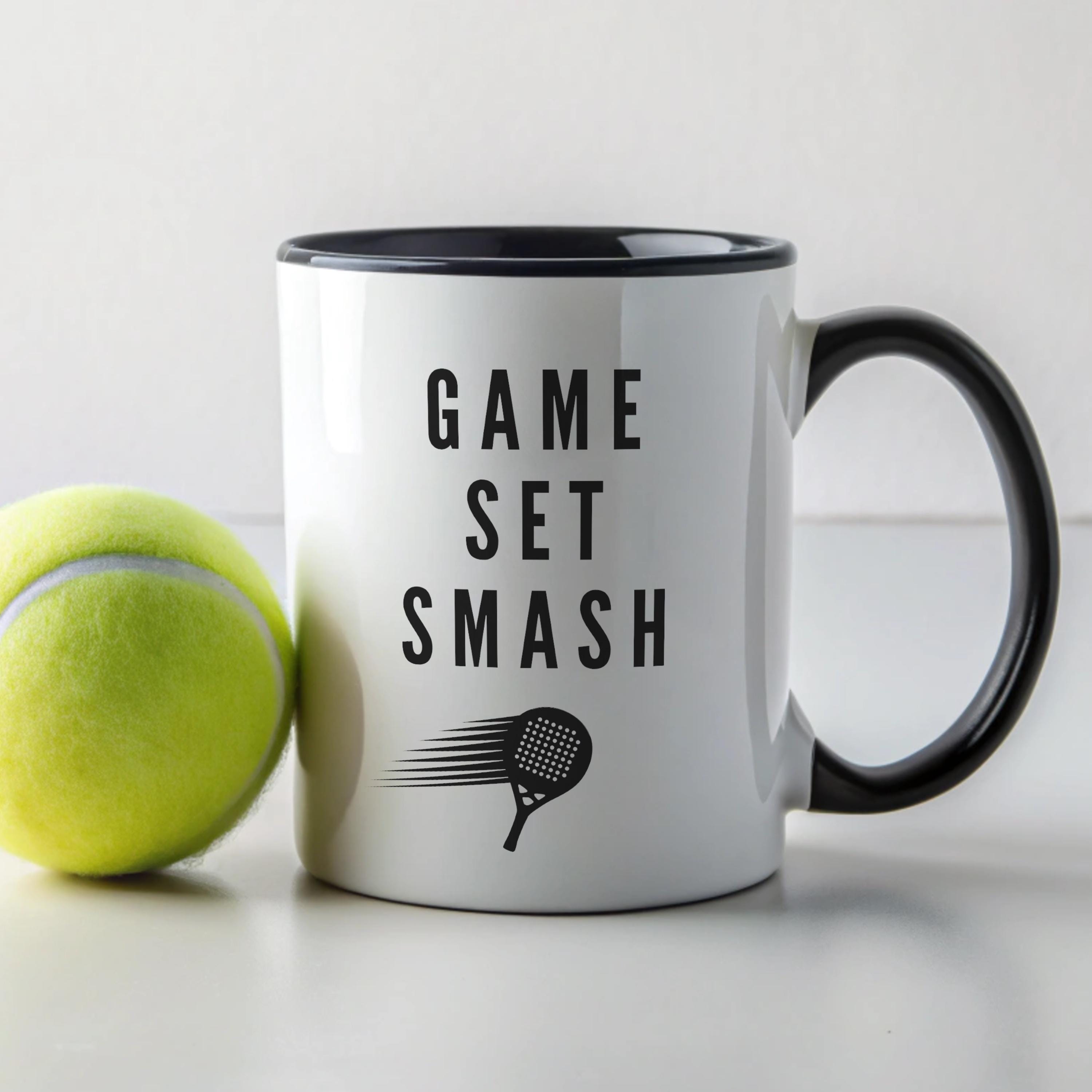 Funny Padel Quote Mug, Game Set Smash With Racket Design, Ideal Gift ...