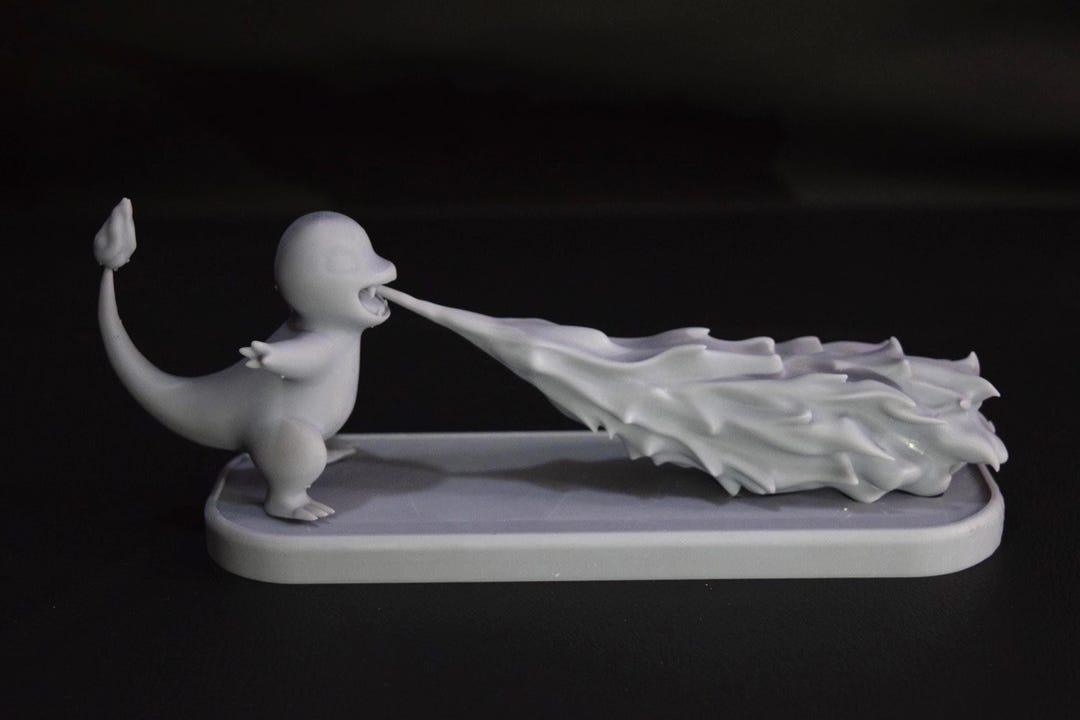 3D Printed Charmander Figurine – Paintable Model Kit for Custom Art ...