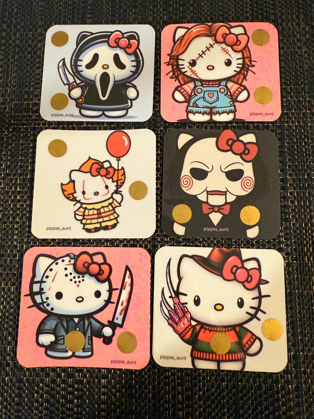Horror Hello Kitty Mini Scratch Offs Set of 6 - Etsy