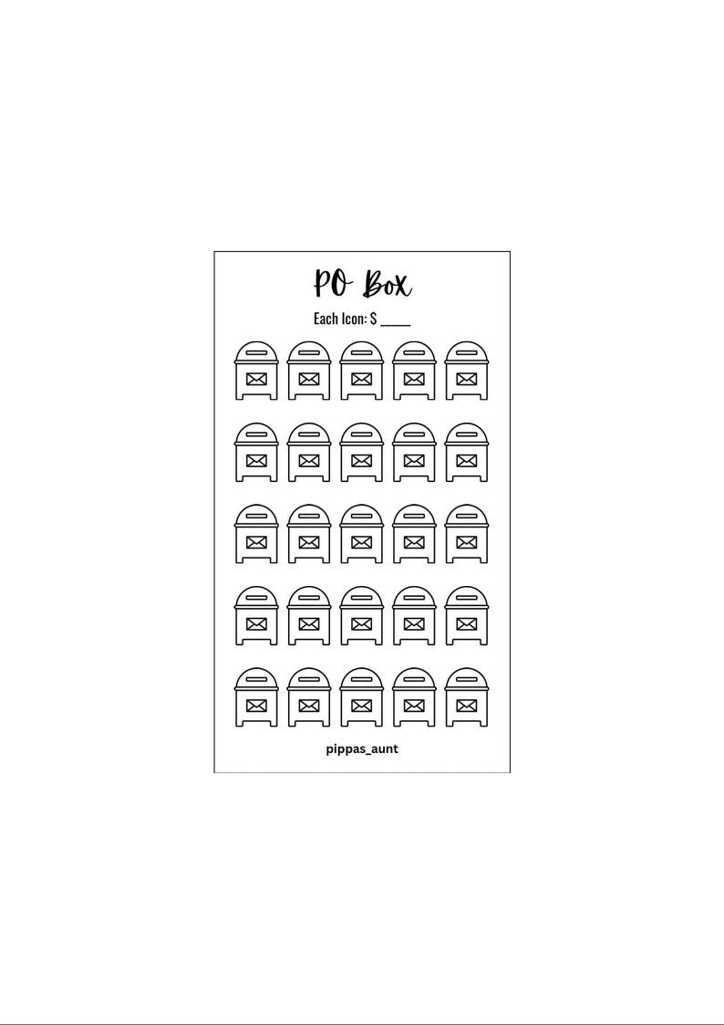 PO Box Savings Tracker A6 Size - Etsy