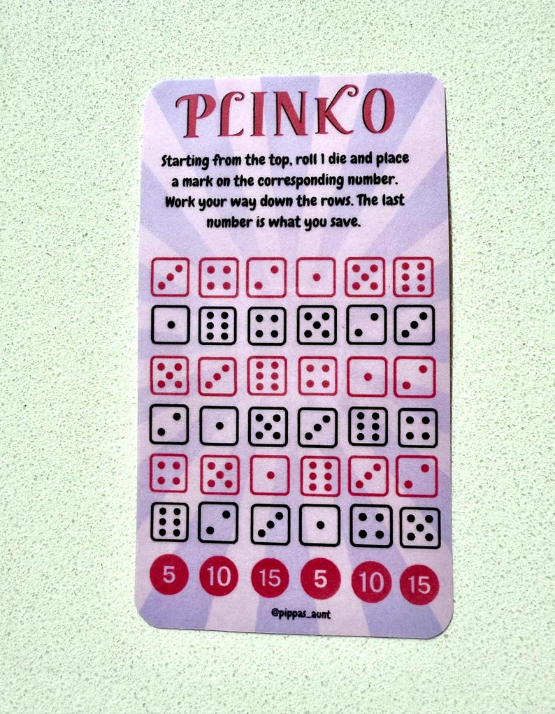 Plinko Savings Challenge - Etsy