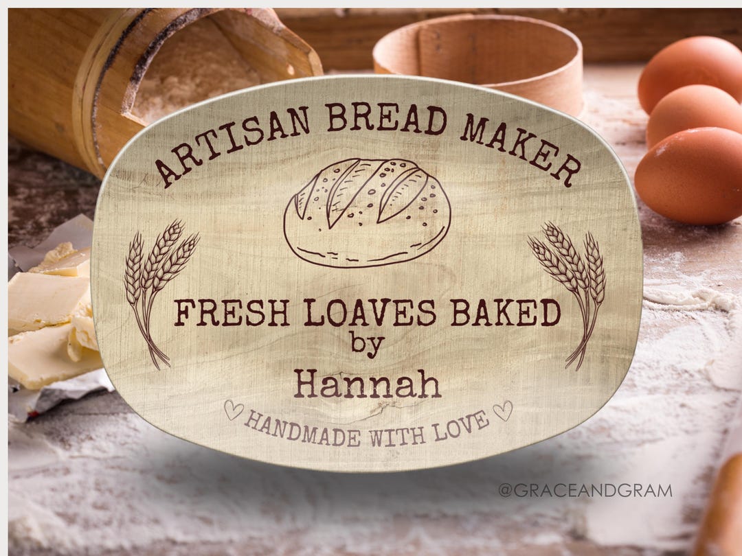 Personalized Sourdough Bread Platter, Custom Name Bread Board for ...