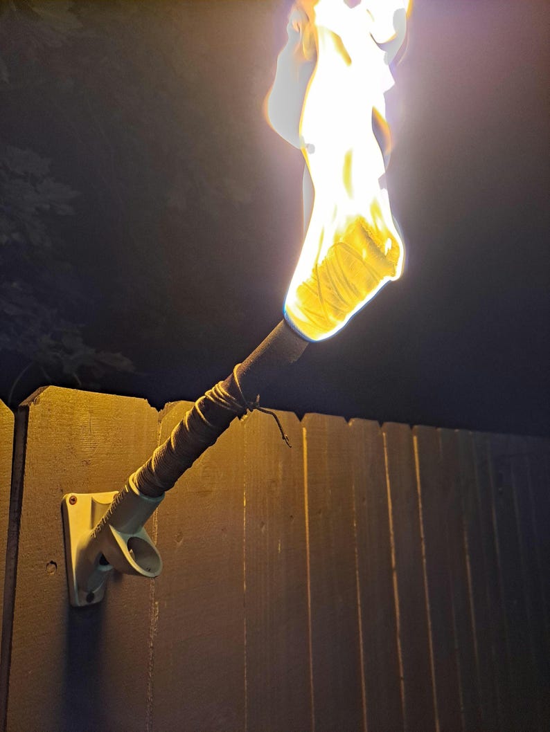 Handmade Wooden Torch: Camping, LARP, Recreation, Medieval, Renaissance ...