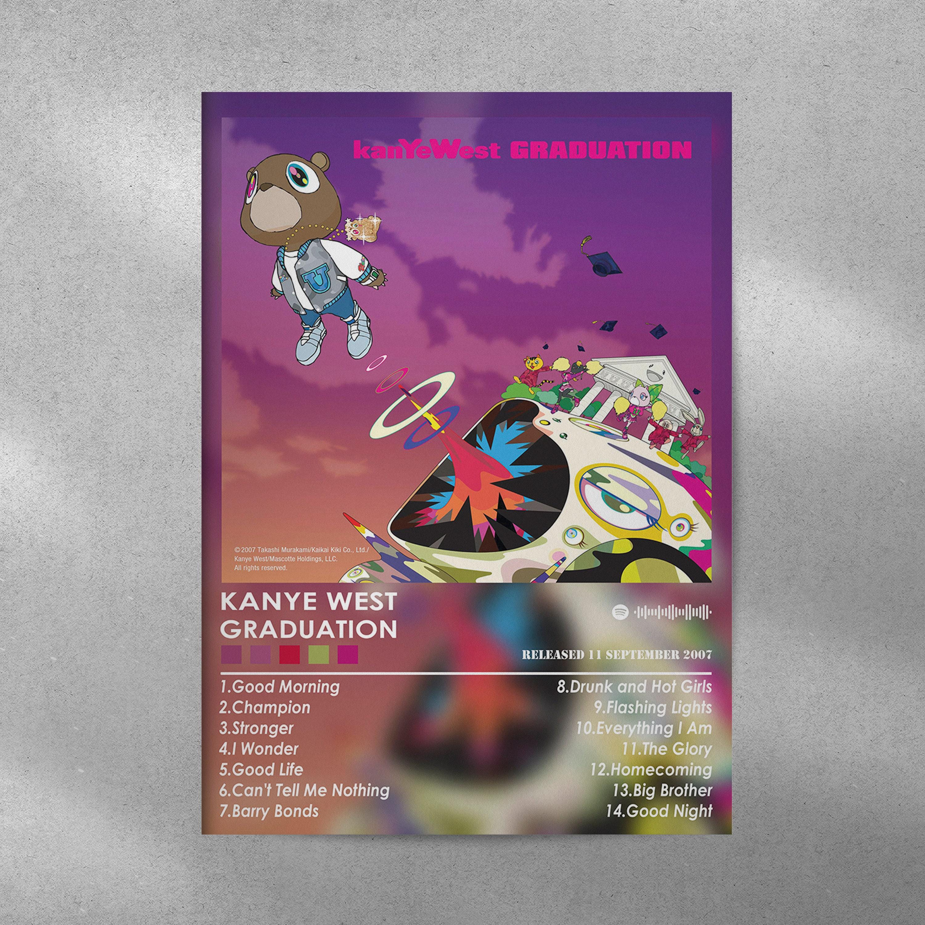 Kanye West Poster Print | Graduation Poster | Music Poster | Album ...