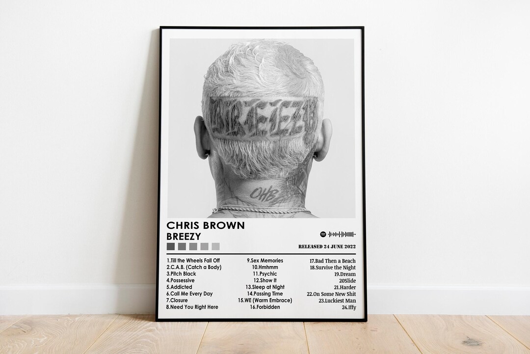 Chris Brown Poster Print | Breezy Poster | Music Poster | Album Cover ...