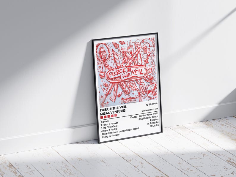 Pierce the Veil 'misadventures' Album Cover Poster | Music Wall Art - Etsy