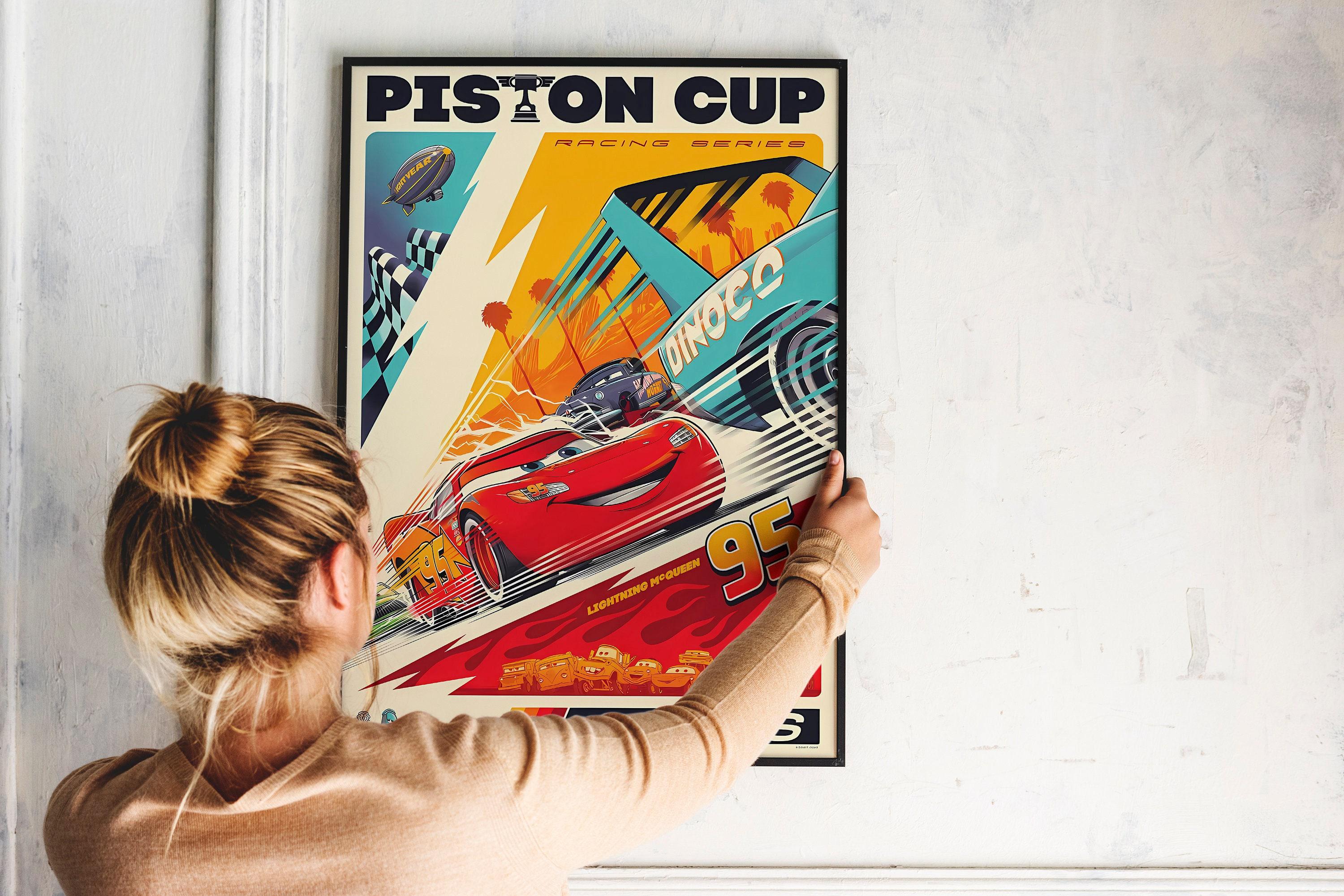 Piston Cup Retro Movie Poster – Dinoco Car- Minimalist Art - Retro ...