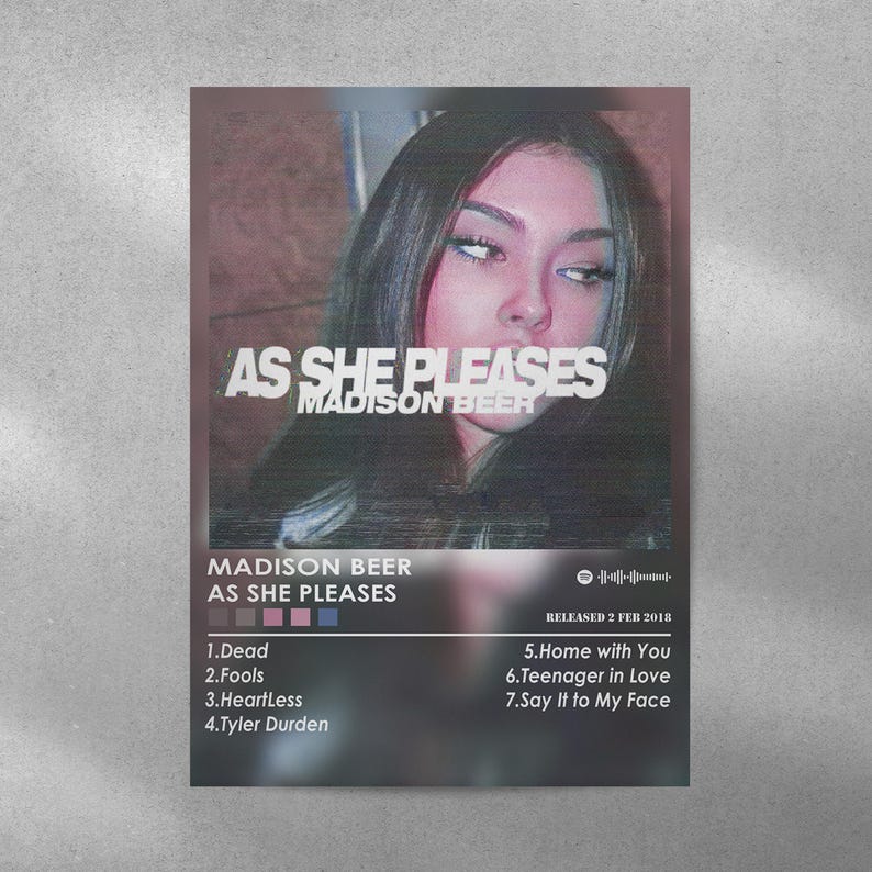 Madison Beer 'as She Pleases' Album Cover Art Poster - Etsy
