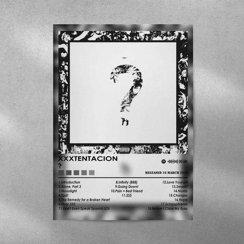 Xxxtentacion Album Cover Poster Music Wall Art Etsy