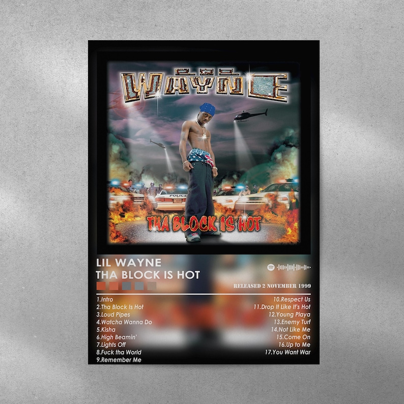 Lil Wayne "tha Block is Hot" Album Cover Art Print - Etsy