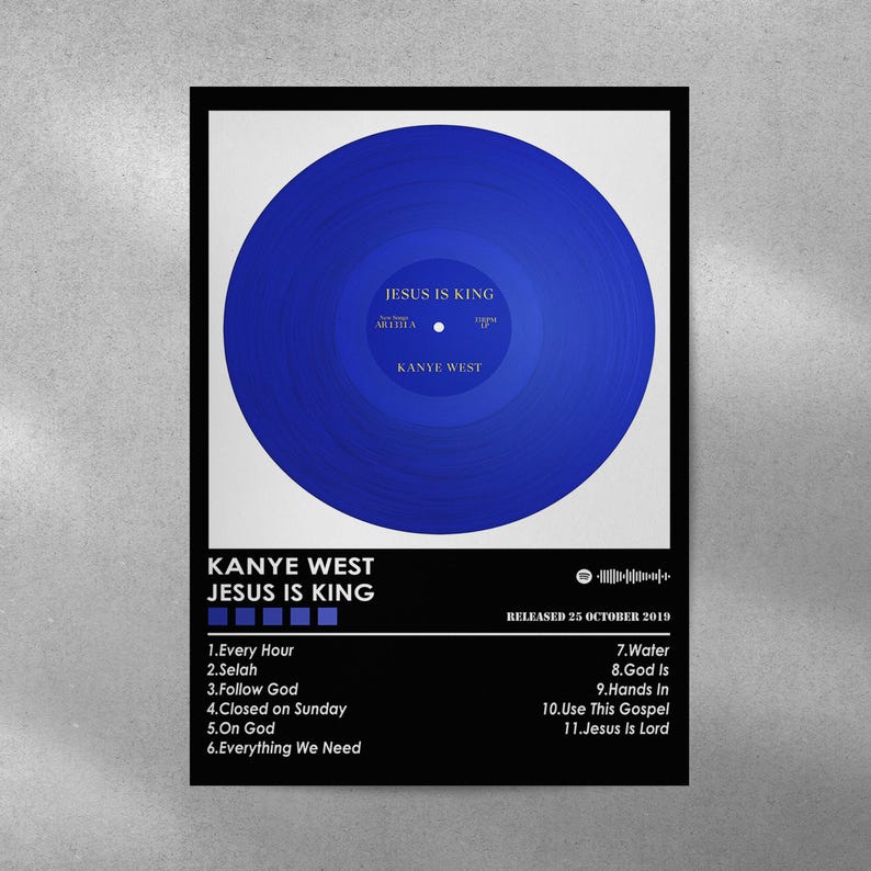 Kanye West 'jesus is King' Album Art Poster | Matte Print - Etsy