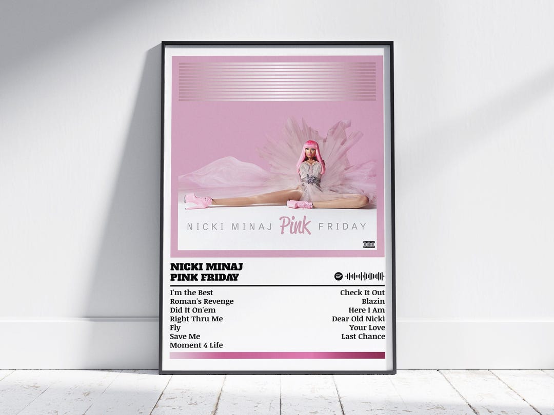 Nicki Minaj Poster Print Pink Friday Album Poster Music Poster Album ...