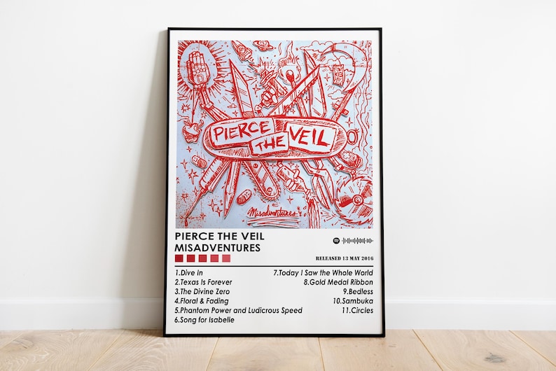Pierce the Veil 'misadventures' Album Cover Poster | Music Wall Art - Etsy