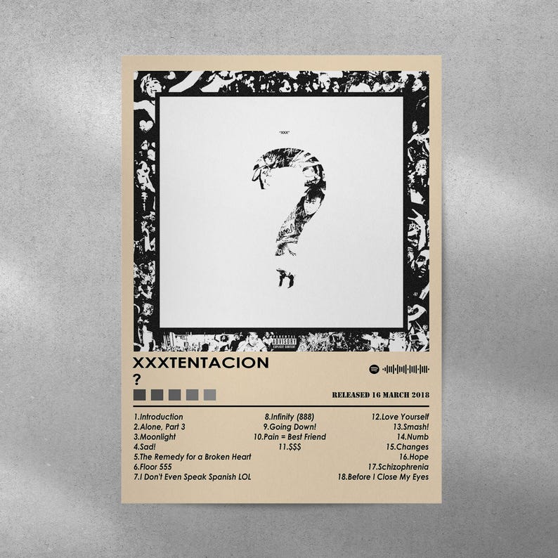 Xxxtentacion Album Cover Poster Music Wall Art Etsy