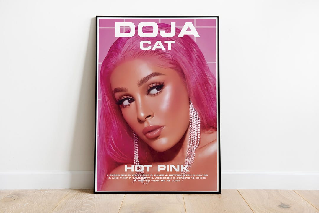 Doja Cat 'hot Pink' Album Cover Poster | Music Room Wall Decor - Etsy