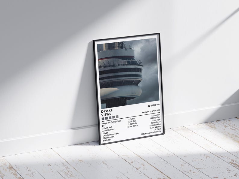 Drake Views Album Cover Poster | Music Room Decor - Etsy