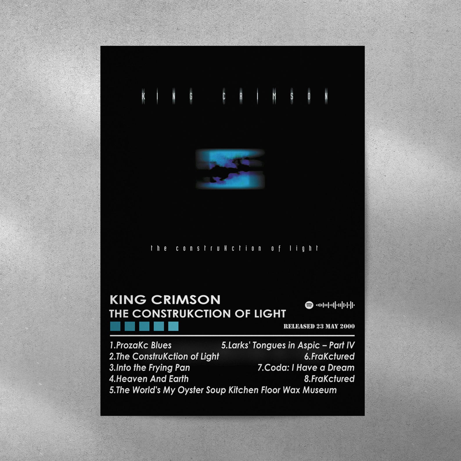King Crimson 'the Construkction of Light' Album Cover Poster - Etsy