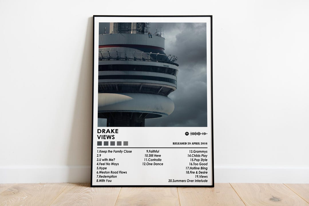 Drake Views Album Cover Poster | Music Room Decor - Etsy