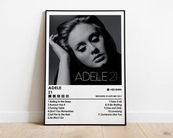 Adele Poster Print | 30 Album Poster | Music Poster | Album Cover ...