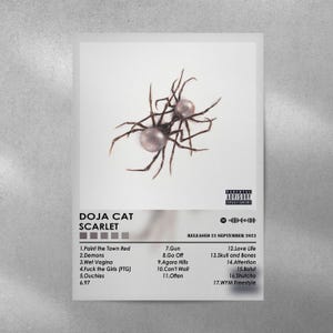Doja Cat Poster Print Scarlet Poster Music Poster Album Cover Poster ...