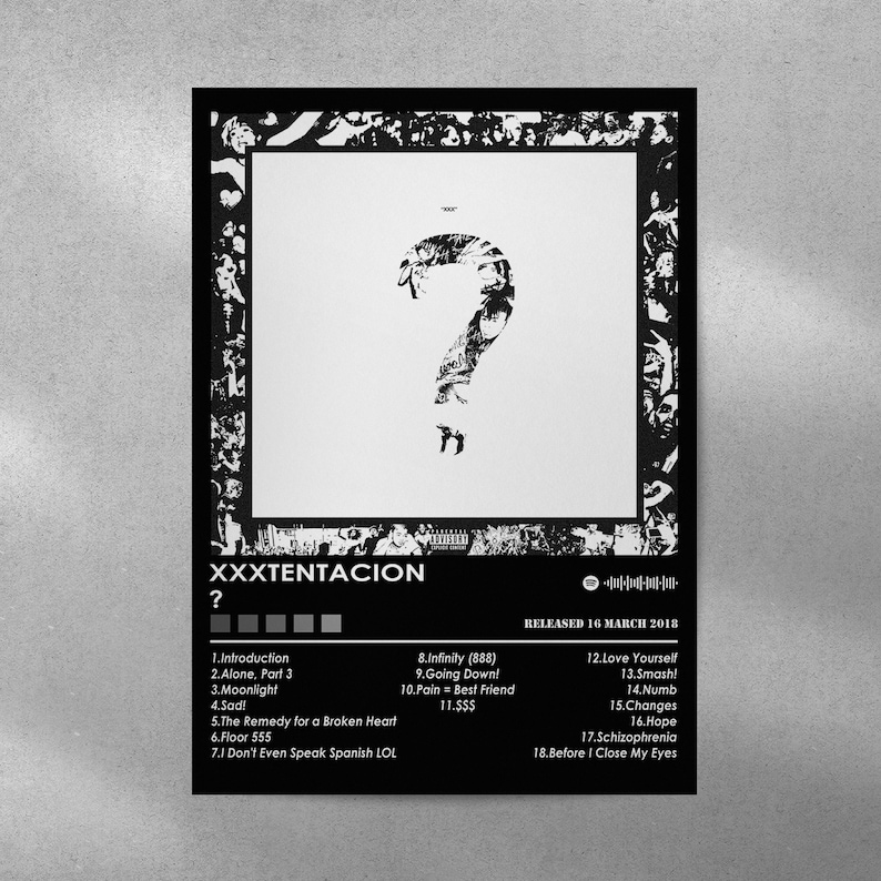 XXXTENTACION "?" Album Cover Poster | Music Wall Art - Etsy