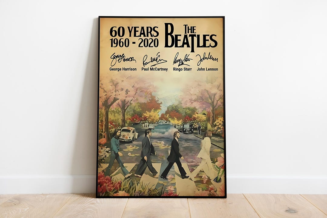 The Beatles Abbey Road Poster | 60th Anniversary Matte Print - Etsy