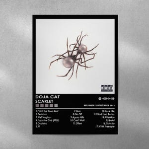 Doja Cat Poster Print Scarlet Poster Music Poster Album Cover Poster ...