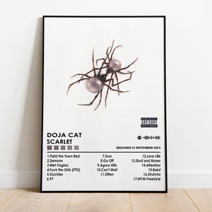 Doja Cat Poster Print Scarlet Poster Music Poster Album Cover Poster ...