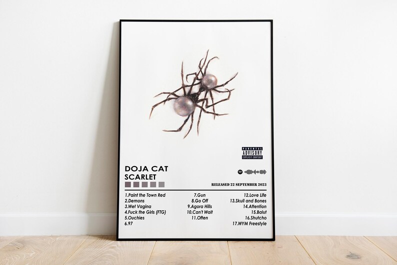 Doja Cat Poster Print Scarlet Poster Music Poster Album Cover Poster ...