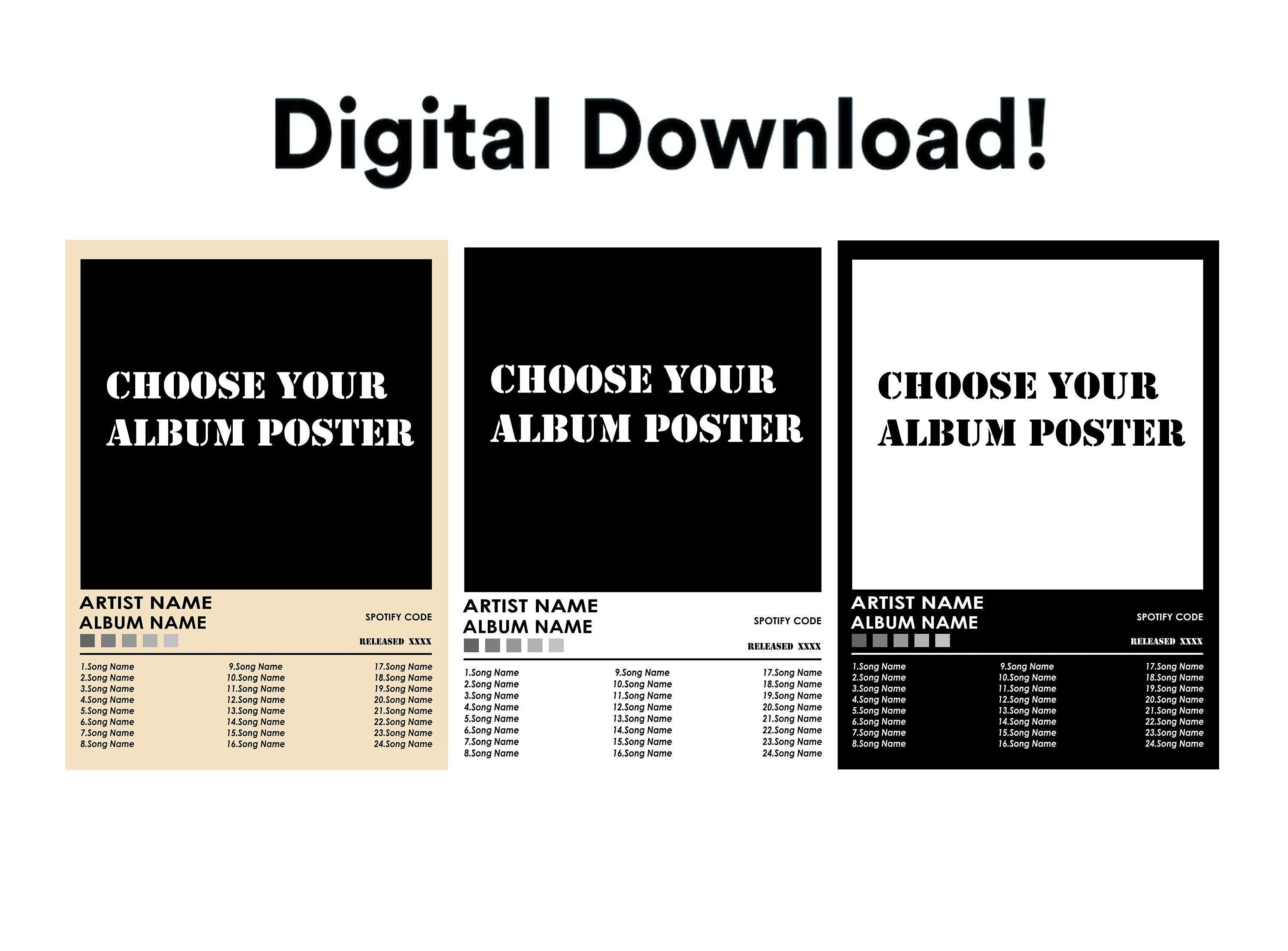 Choose Your Own Album Poster, Custom Album Poster, Music Gift Ideas ...